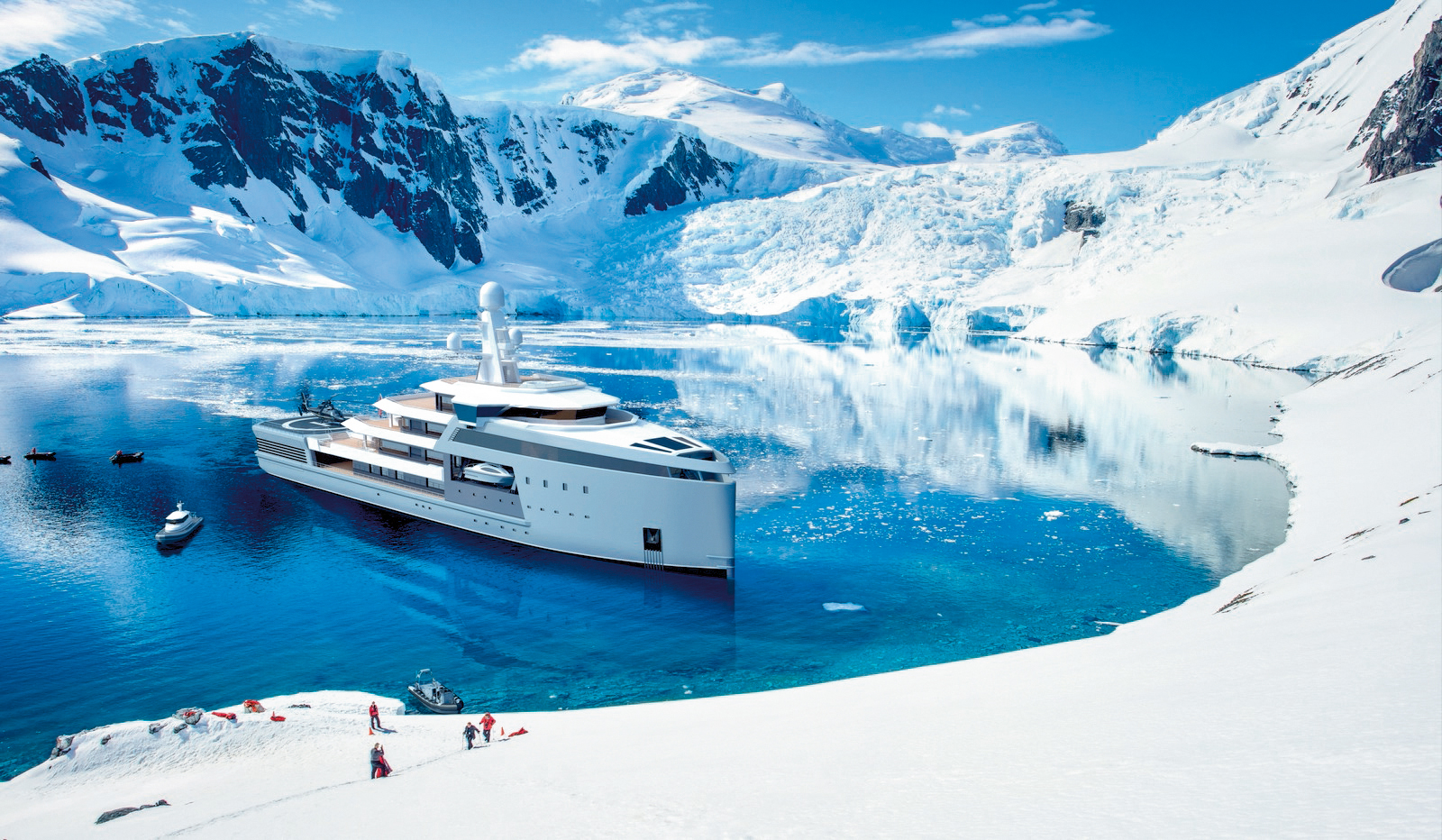 Vaartuig met eigen helikopterhangars